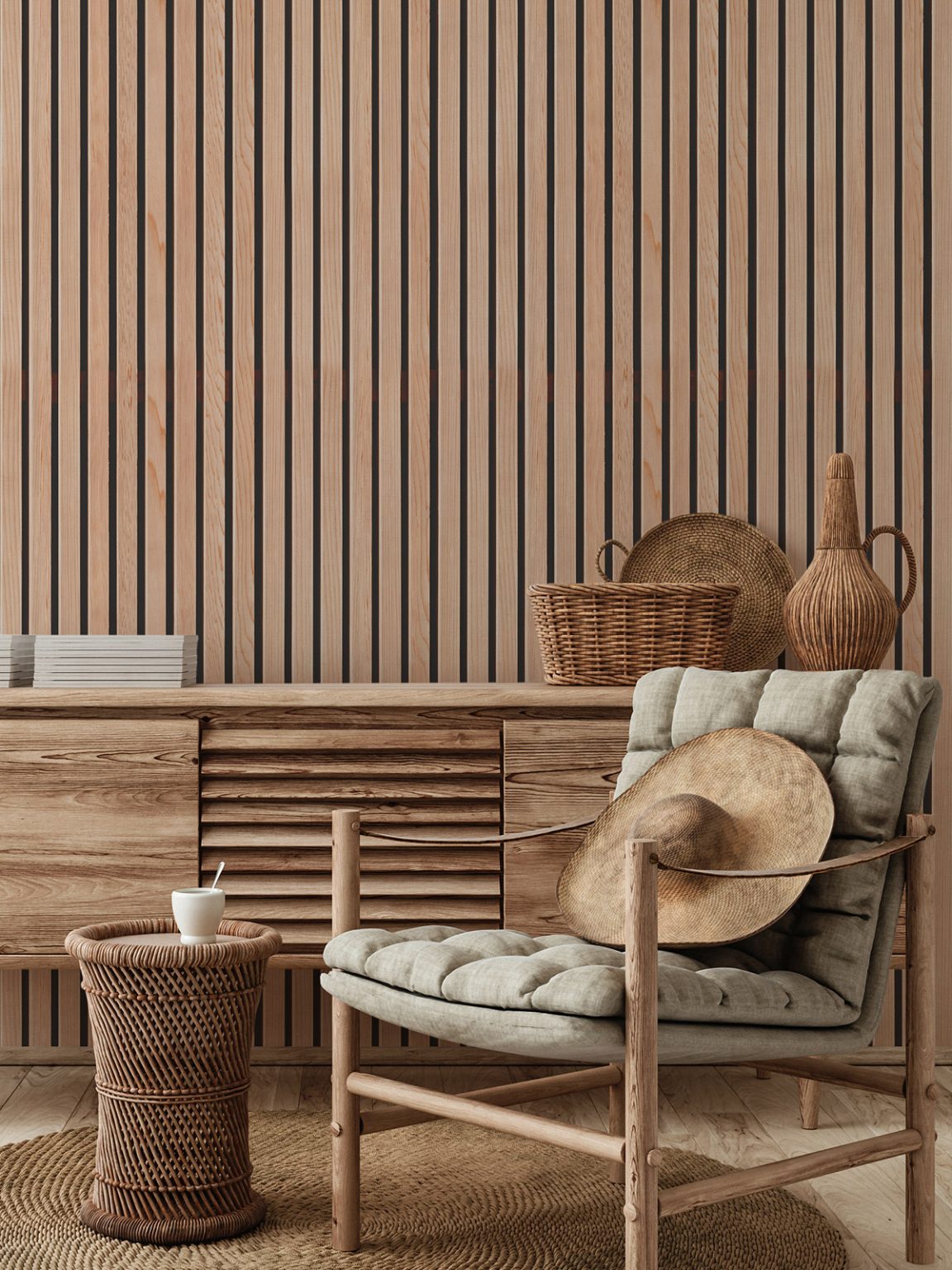 Papel de Parede Ripado - STICKDECOR