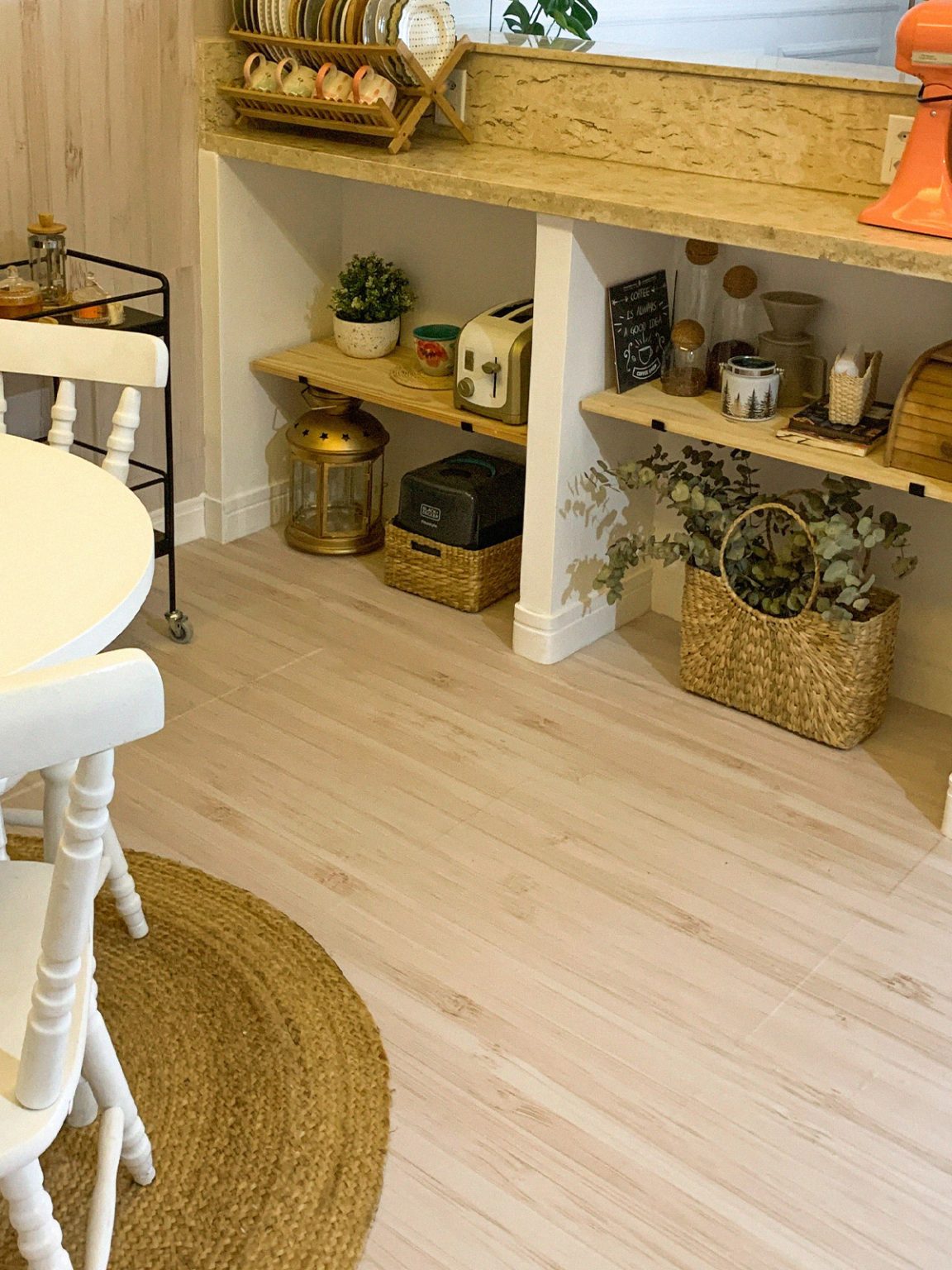 Adesivo de Piso Madeira Bege - STICKDECOR